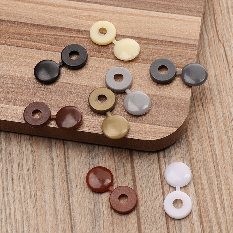 100 pcs/pack Colorful Hinged Plastic Screw Cover F... – Grandado