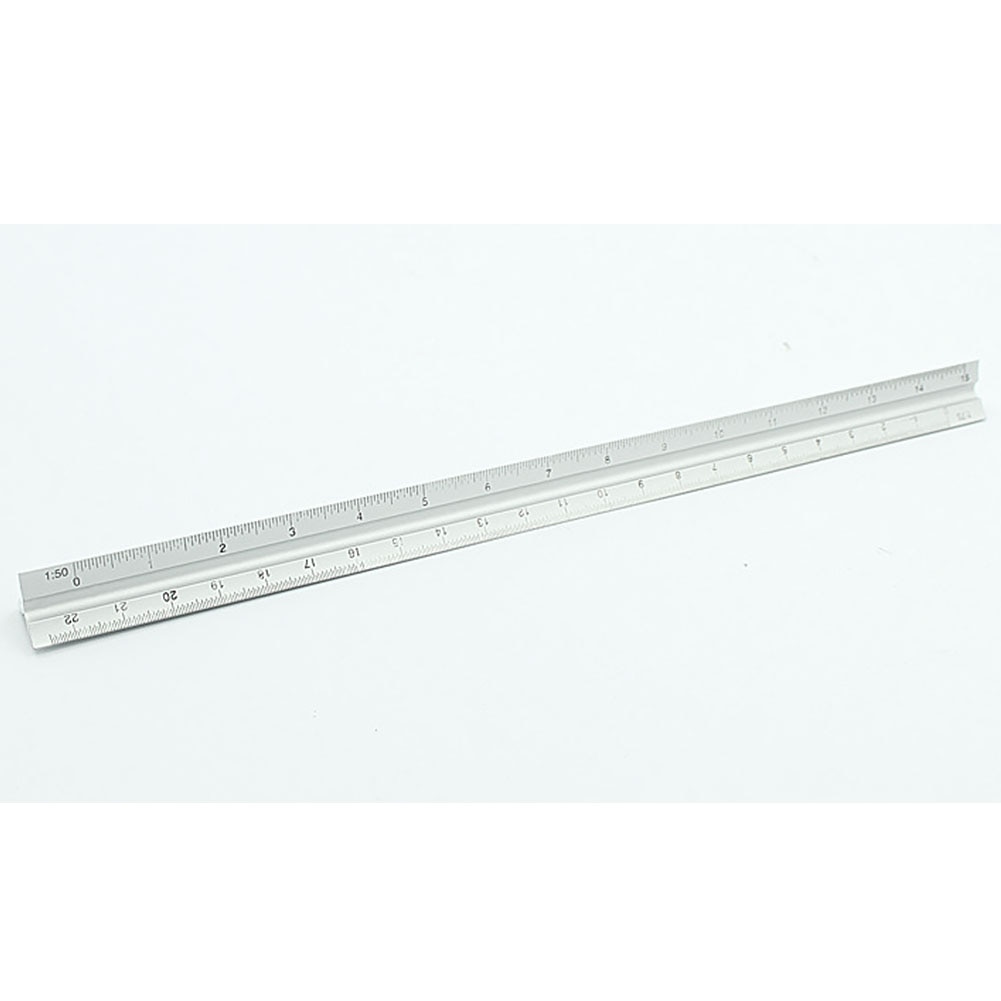 30cm Clear Ruler Accurate Triangle Scale Silver En... – Grandado