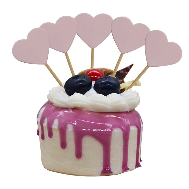 40pcs Mini Heart Cupcake Toppers Birthday Cake Top... – Grandado