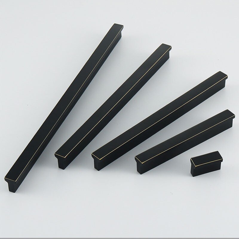 Brass long handle Furniture armoire door gold hand... – Vicedeal