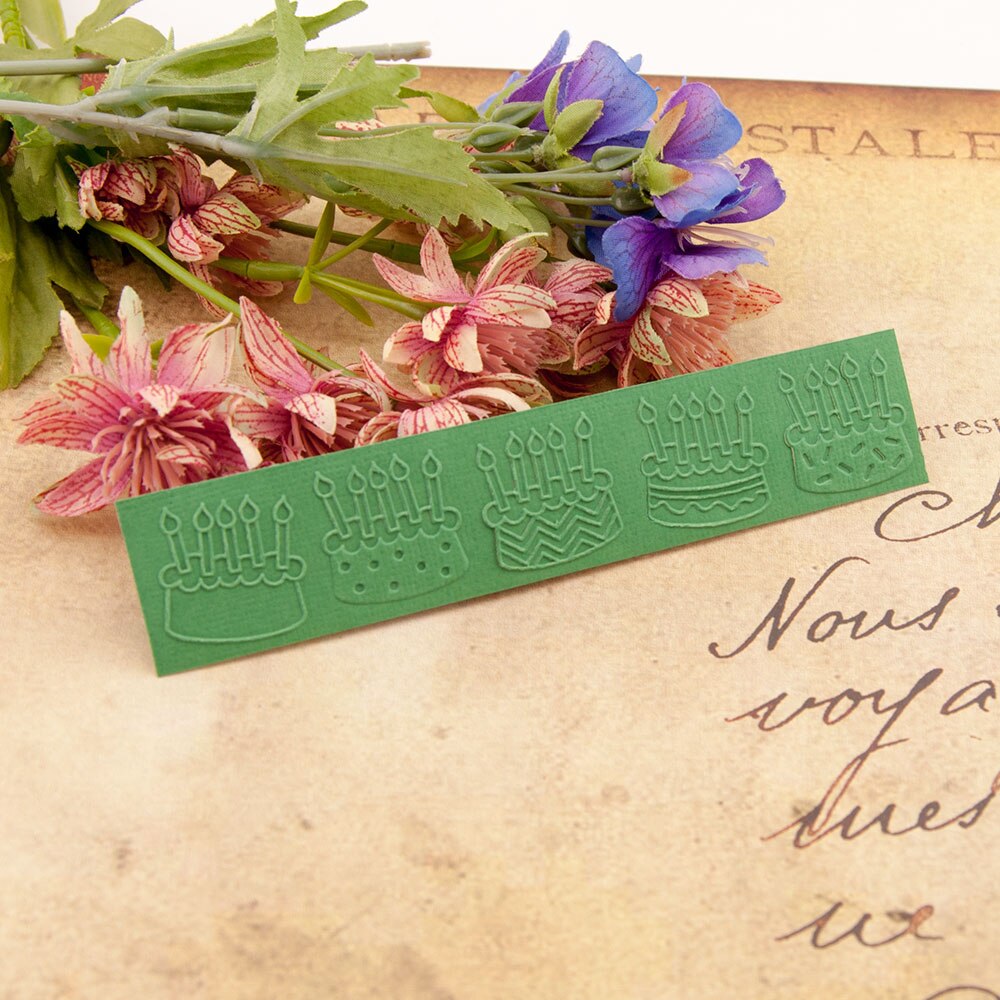 Birthday candle Plastic Embossing folders Stencils... – Grandado