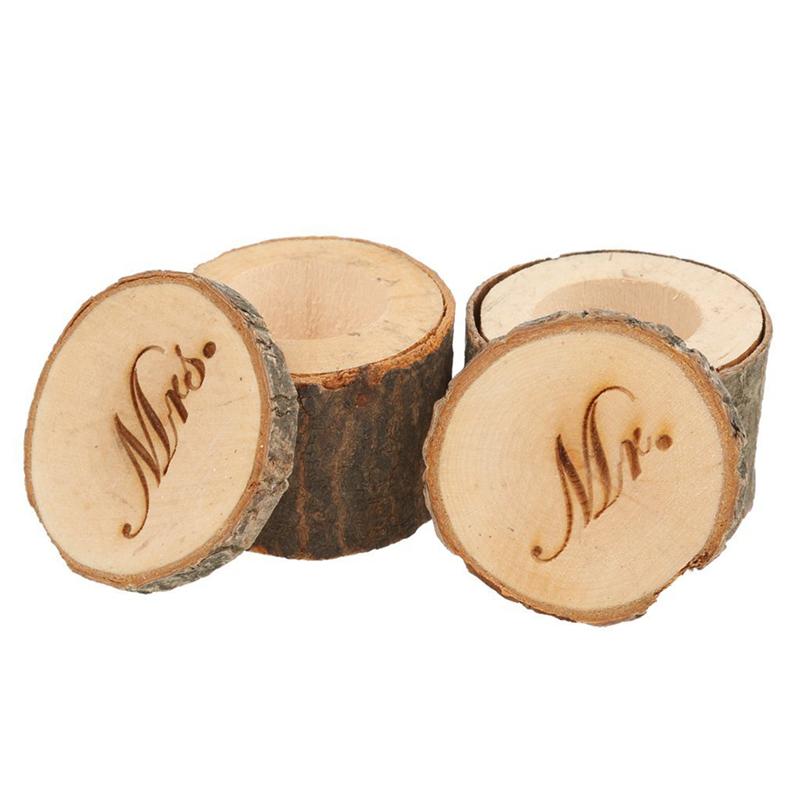 2pcs Mr & Mrs Ring Box Wooden Printed Mr & Mrs Sha... – Grandado