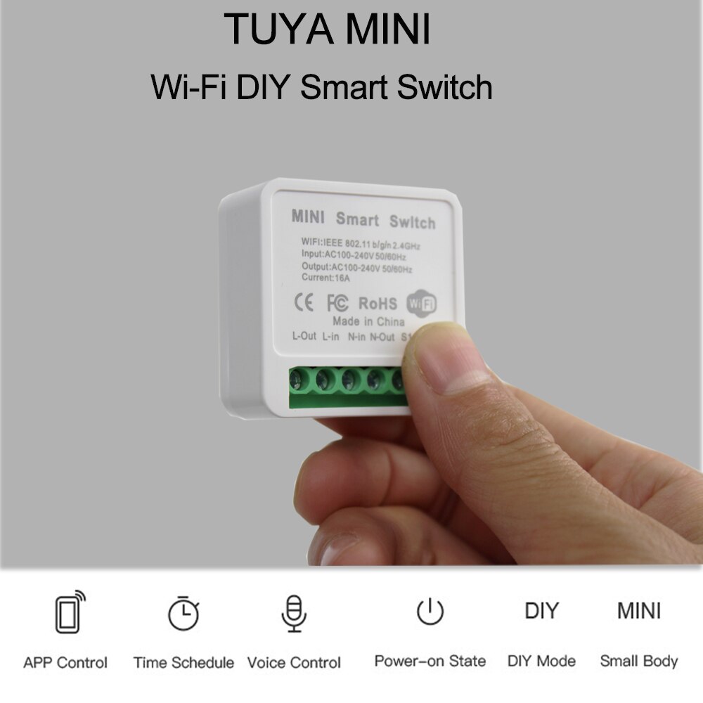 Tuya Mini Wifi Smart Switch Smart Home Afstandsbed... – Grandado