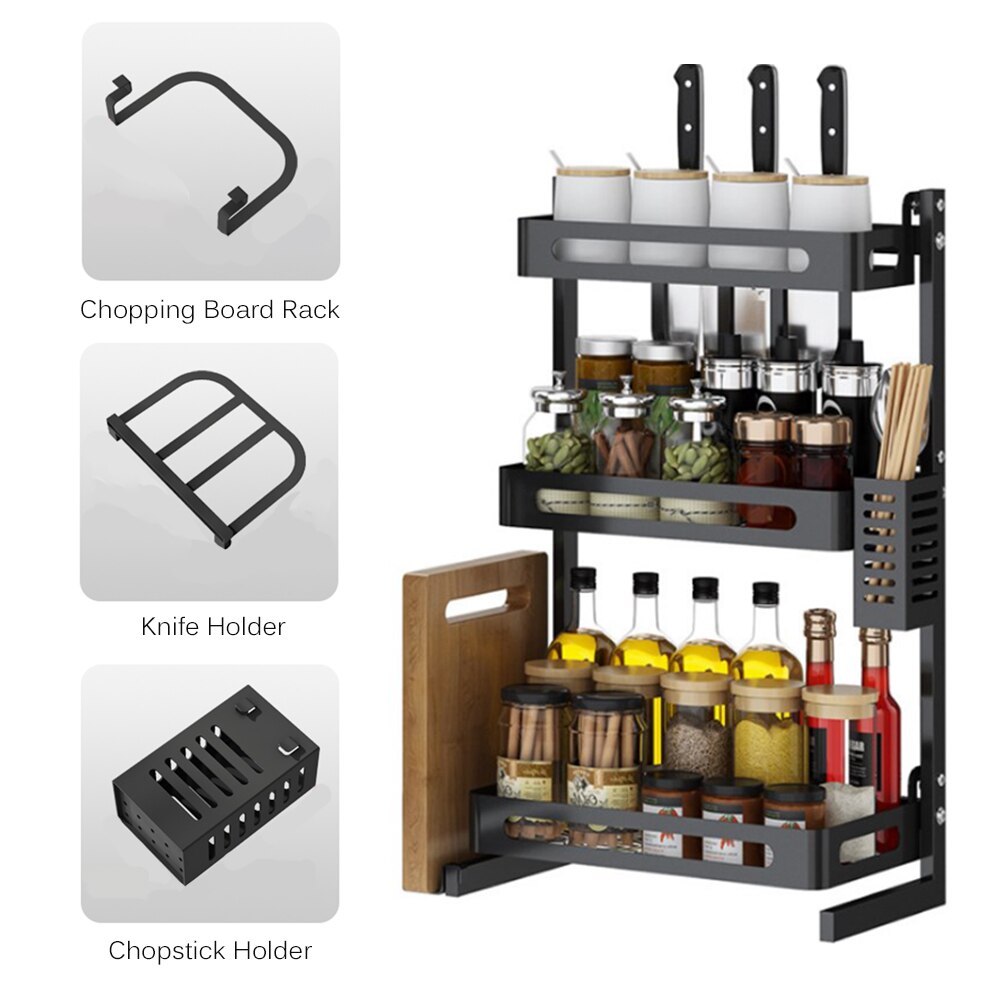 Multifunction Spice Rack Organizer 3-Tier Utensil ... – Vicedeal