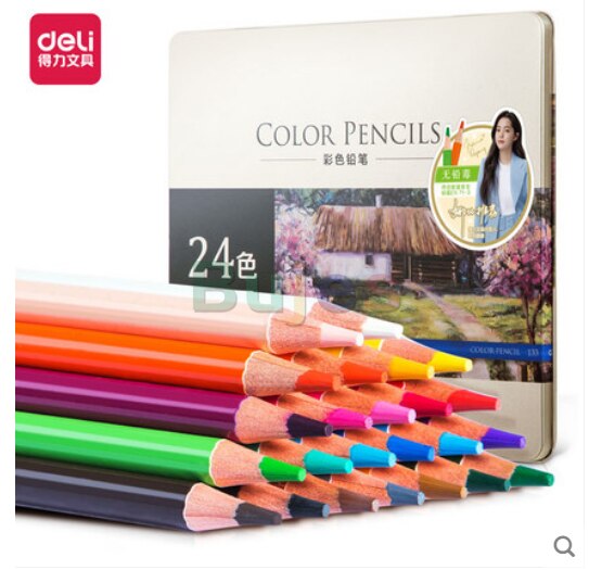 Deli 24/36/48/72 color oil color lead hand drawing... – Vicedeal