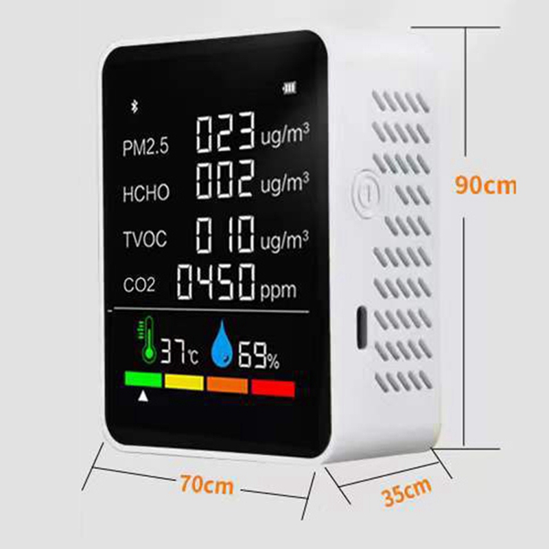 6 In1 CO2 Multifunctional Air Detector Air Monitor... – Grandado