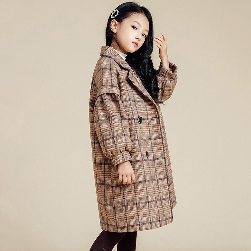 Autumn Winter Kids Girl Overcoat Wool Jacket For G... – Grandado