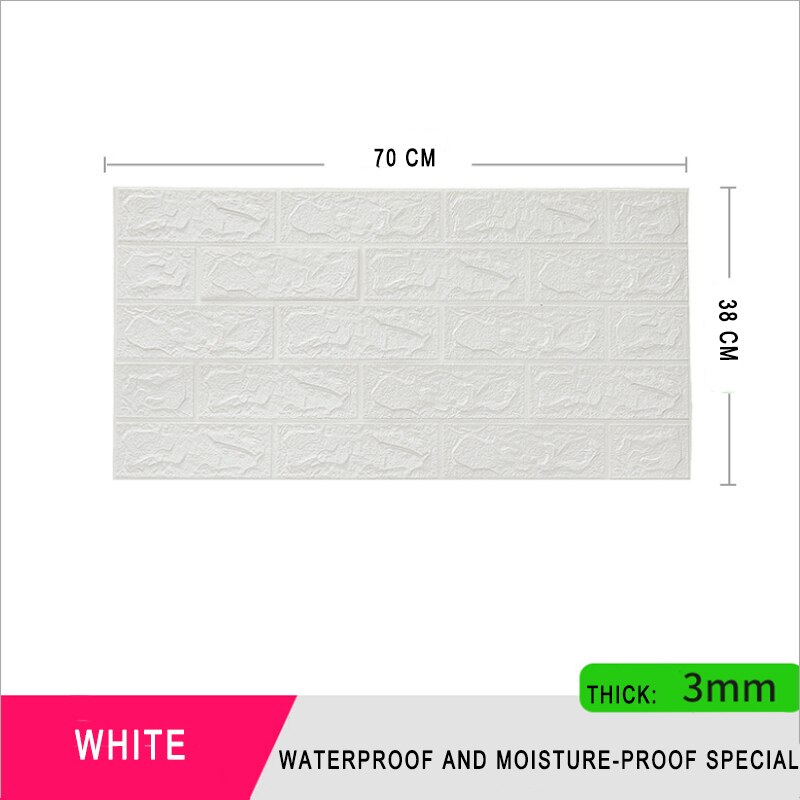 5 Stks/partij Dikke 10Mm 3D Bakstenen Muur Sticker... – Grandado