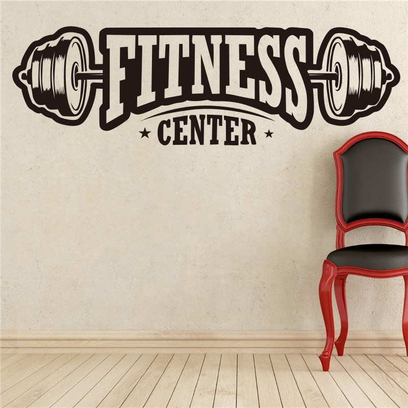 Fitness Center Wall Decal Workout Gym Vinyl Sticke... – Grandado