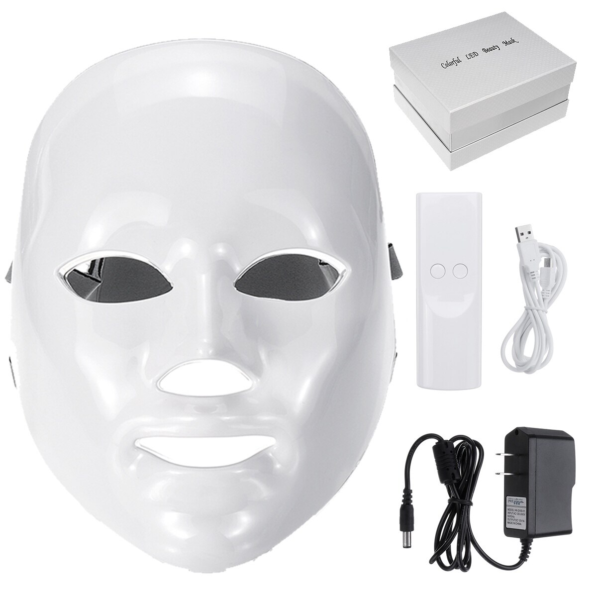 Mascarilla Facial con luz LED de fotones para reju... – Grandado