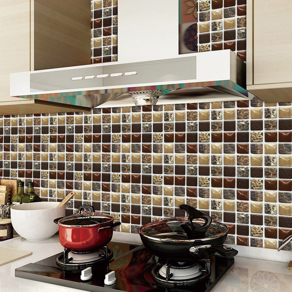 10pcs Waterproof Mosaic 3D Wall Stickers for Kitch... – Grandado