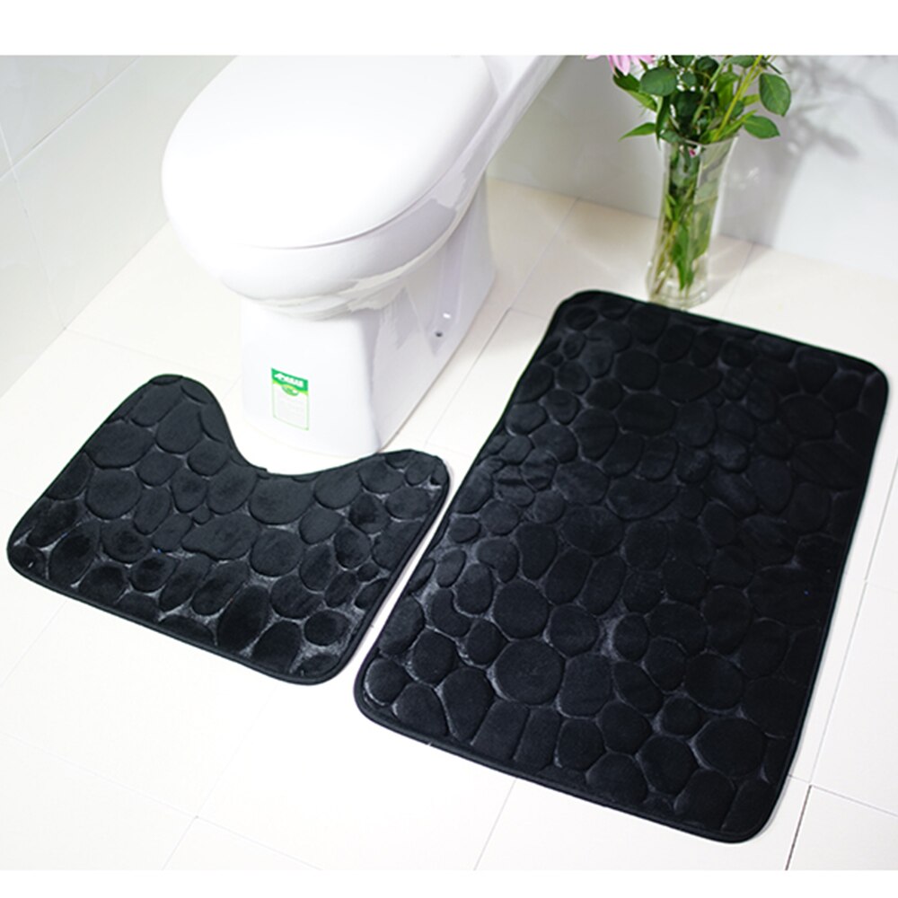 2 Pcs Bathroom Mat Bath Pedestal Mats 6 colors Ant... – Vicedeal