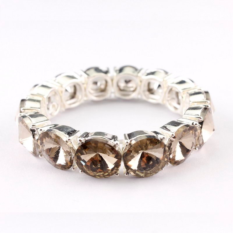 Adjustable Gold Glass Crystal Dot Bracelets Bangle... – Grandado