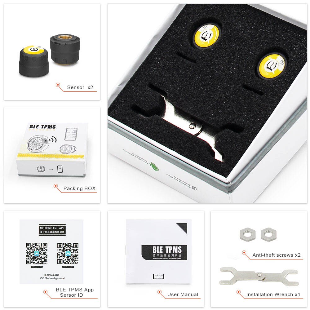 Universele Auto Bandenspanning Sensor Waterdichte ... – Vicedeal