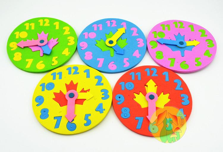 Kids DIY Eva Clock Learning Education Toys Fun Mat... – Vicedeal