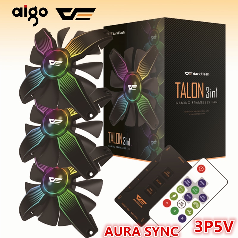 Aigo darkFlash RGB Fan 3pieces 120mm PC Fan AURA S... – Vicedeal