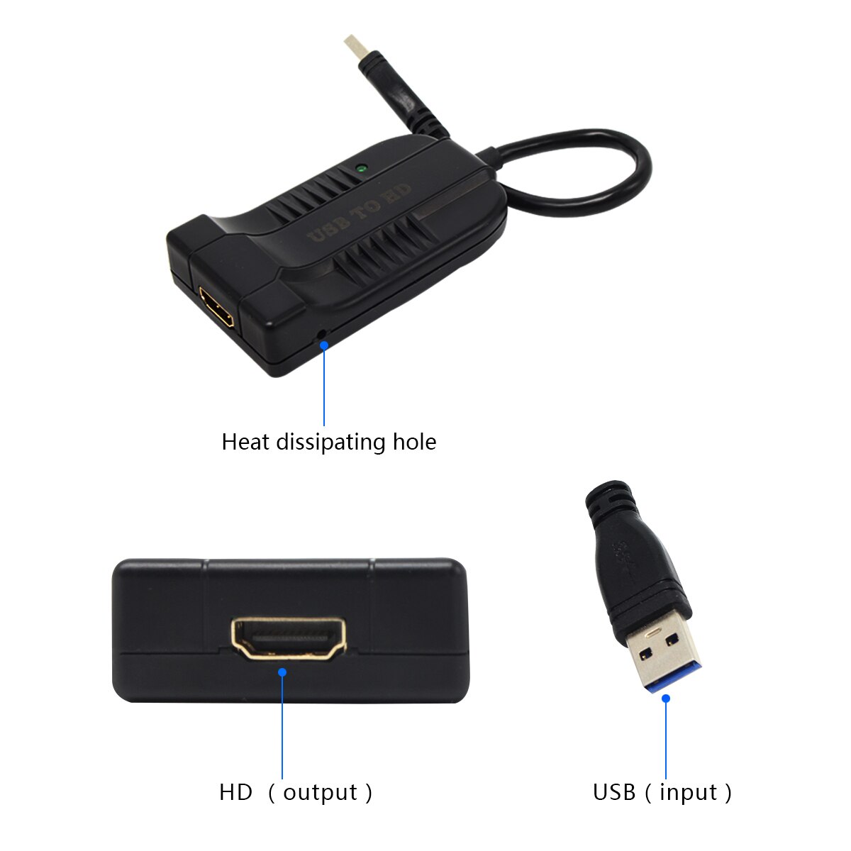 USB 3.0 to HD Converter USB3.0 to HD Graphic Adapt... – Vicedeal