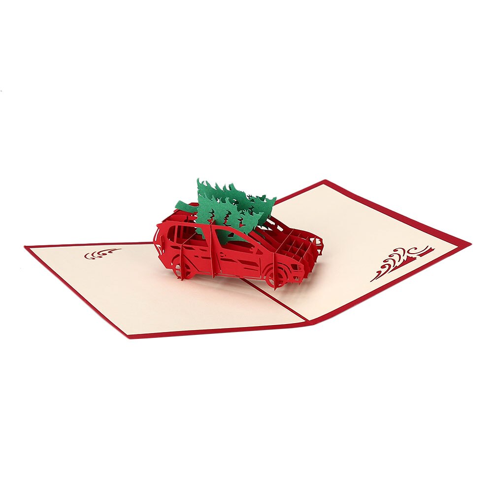 Christmas Tree Car 3D Pop Up Greeting Card Blessin... – Grandado