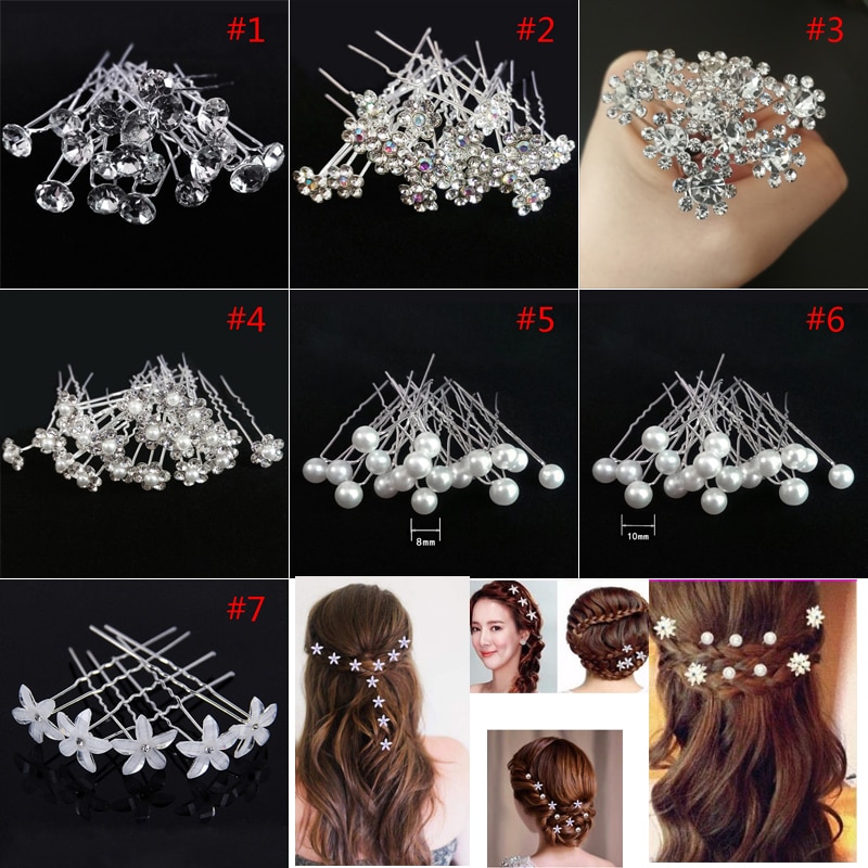 5Pcs Acryl Wedding Bridal Pearl Haarspelden Witte ... – Grandado