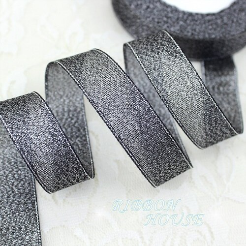 3/4''(20mm) Black Metallic Glitter Ribbon Colorful... – Grandado