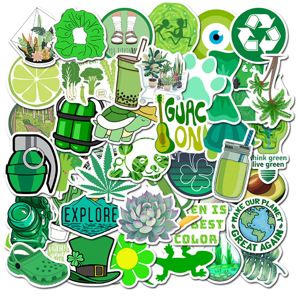 50PCS Stickers Green Ins Style Waterproof Girls St... – Grandado