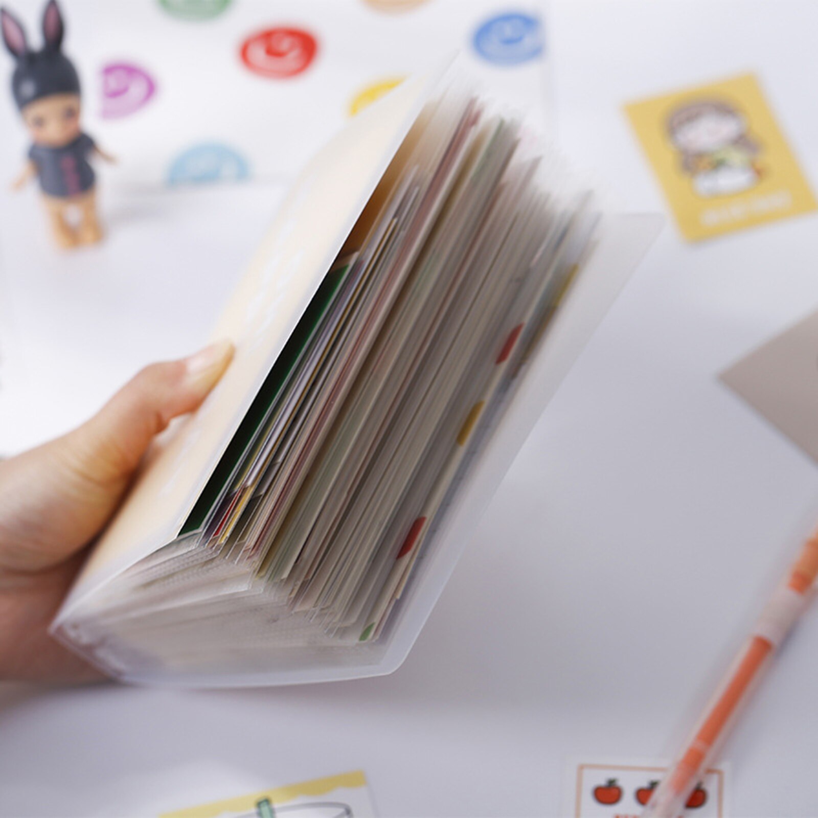 Sticker Storage Book Postcards Holder Memo Favorit... – Grandado