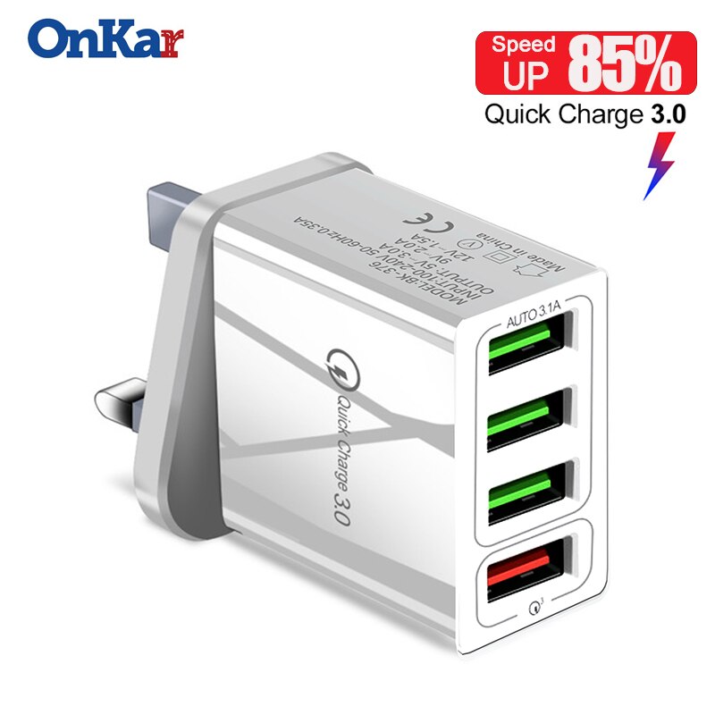 Onkar 4 Poorten Usb Charger Eu/Us/Uk Plug Usb Char... – Vicedeal
