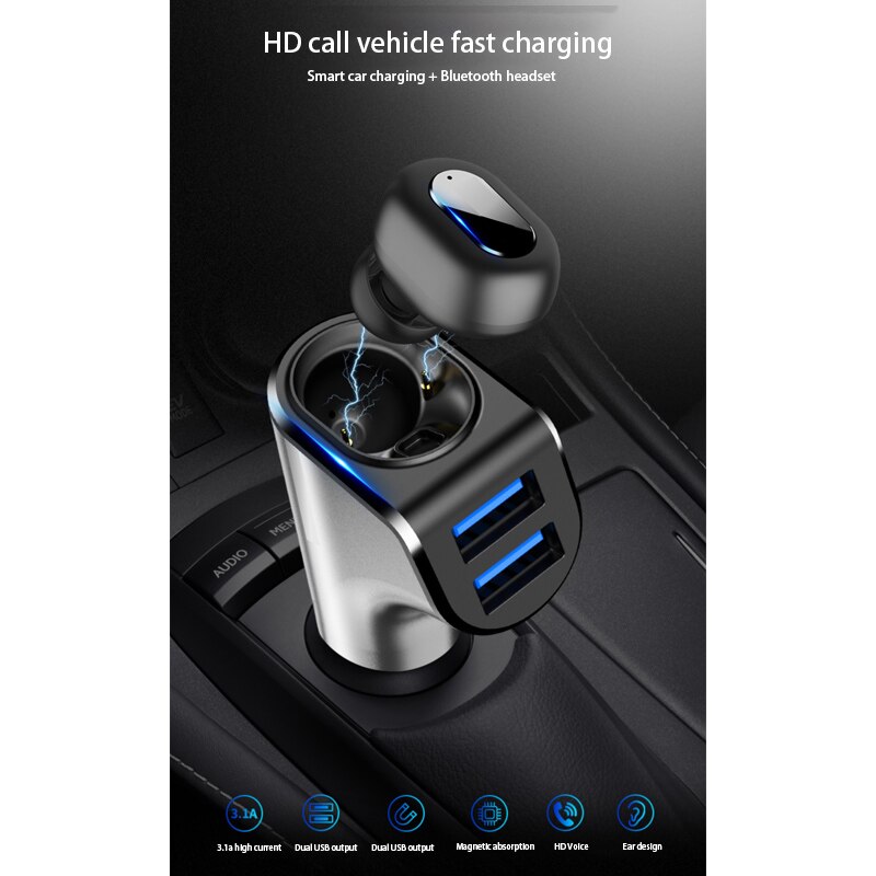 Car Bluetooth Headset Bluetooth Car Kit Bluetooth ... – Grandado