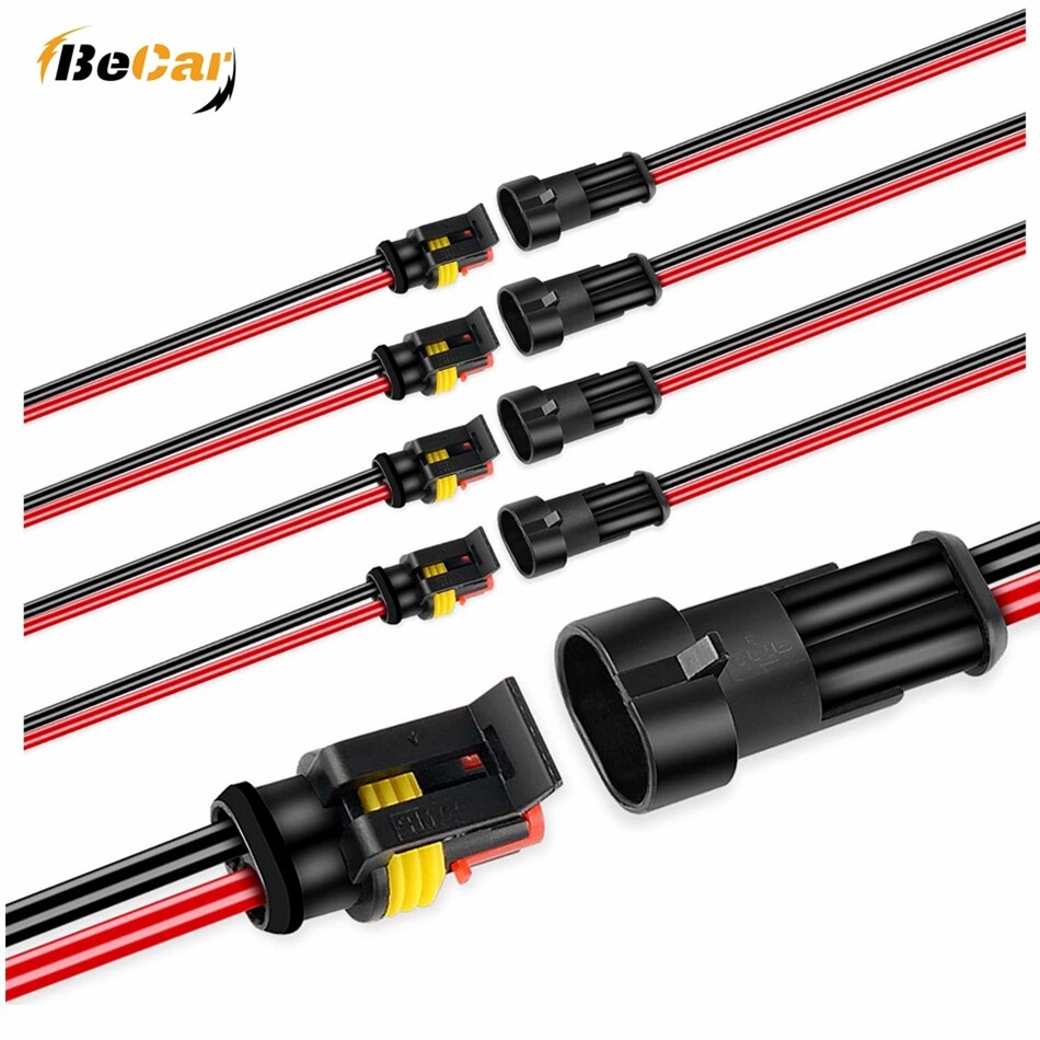 Becar 5/10/15/20 Packs 2-Pin Way 16awg Waterdichte... – Vicedeal