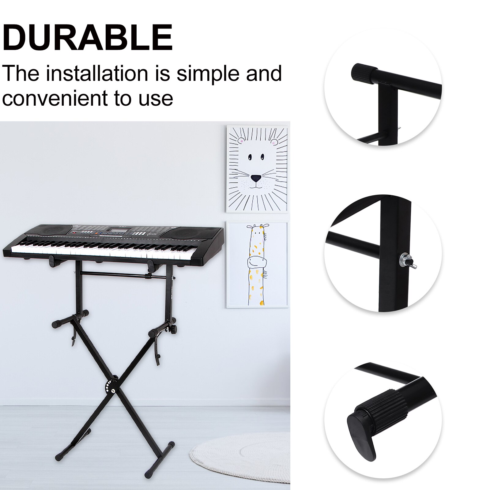 1 set Keyboard Stand Double Braced Legs for Digita... – Grandado