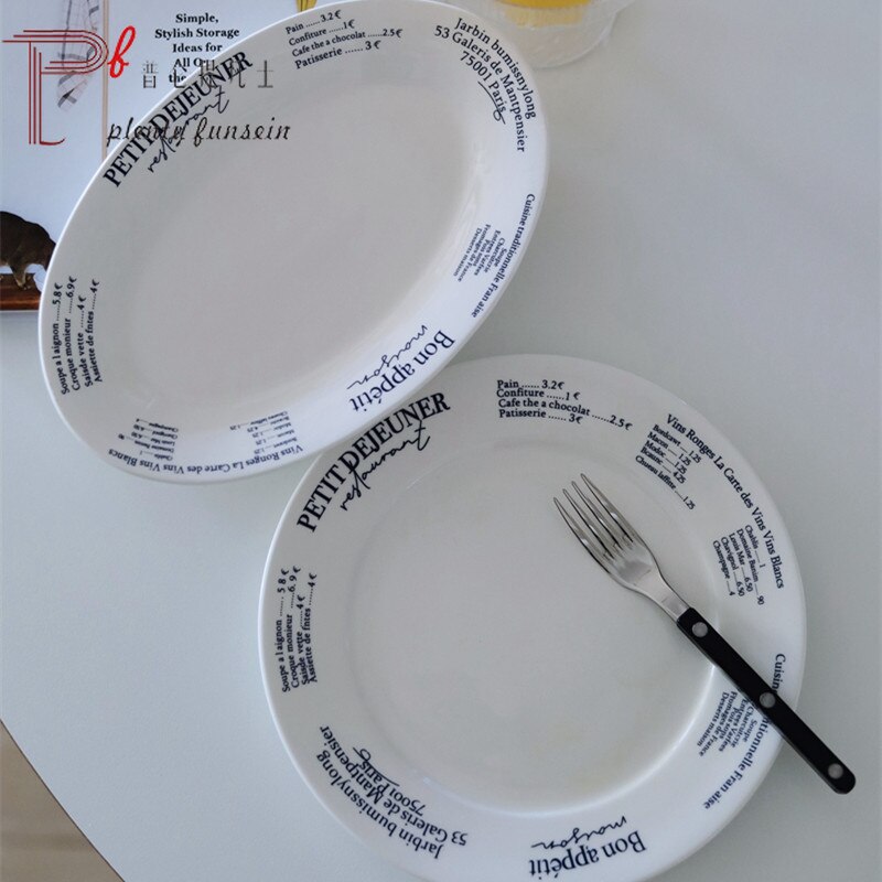 Korean cafe series retro small fresh plate French ... – Grandado