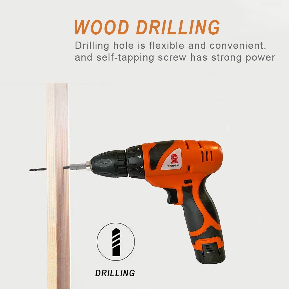 12V Cordless Lithium Electric Drill Household Mult... – Grandado