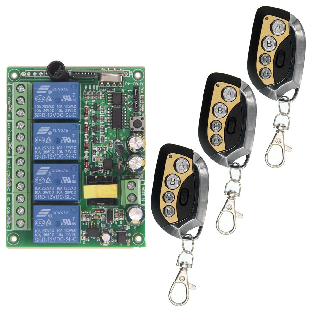 Smart Home AC 220V 4CH 4 CH Wireless Remote Contro... – Grandado