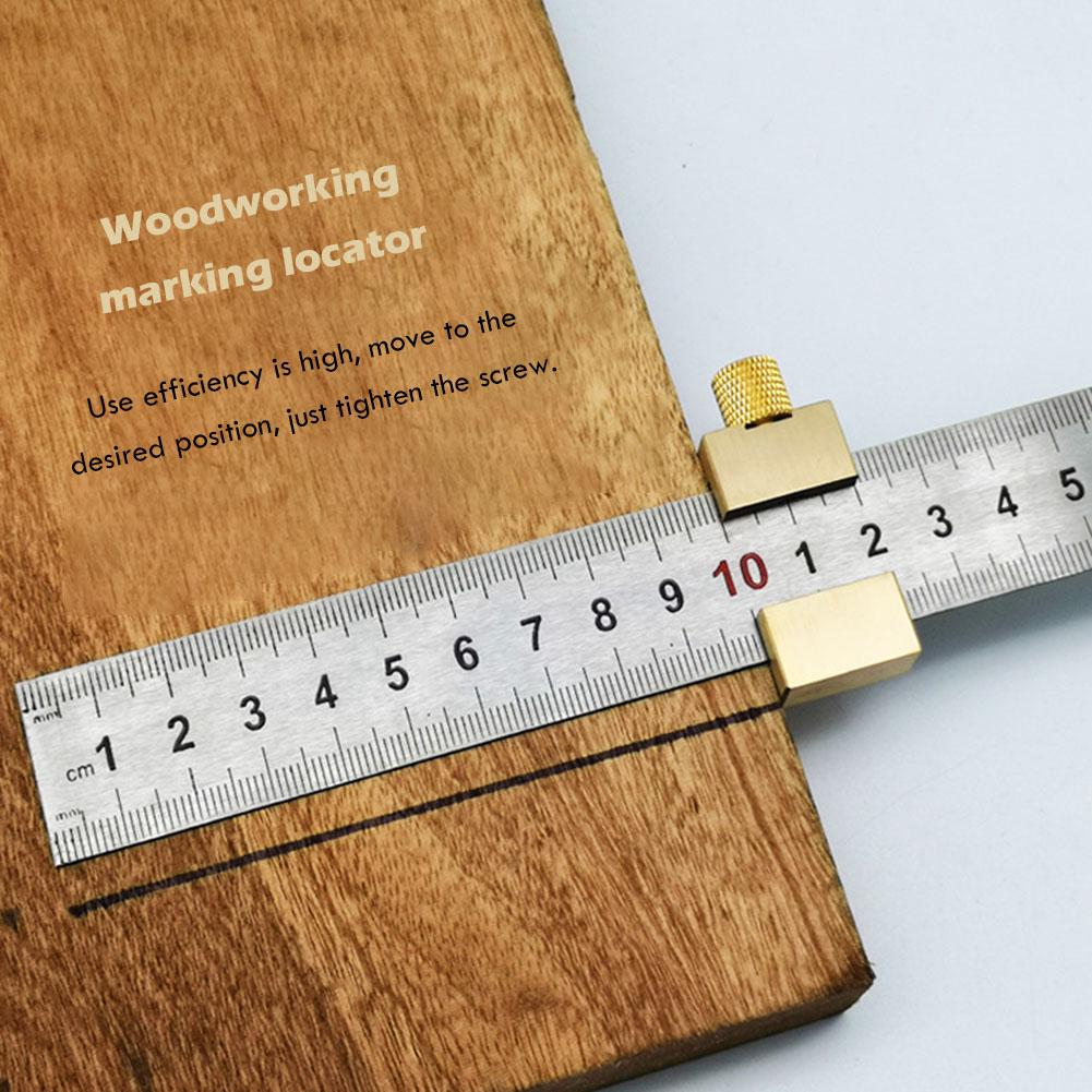 DIY Carpentry Steel Ruler Gauge Brass Locator Posi... – Vicedeal
