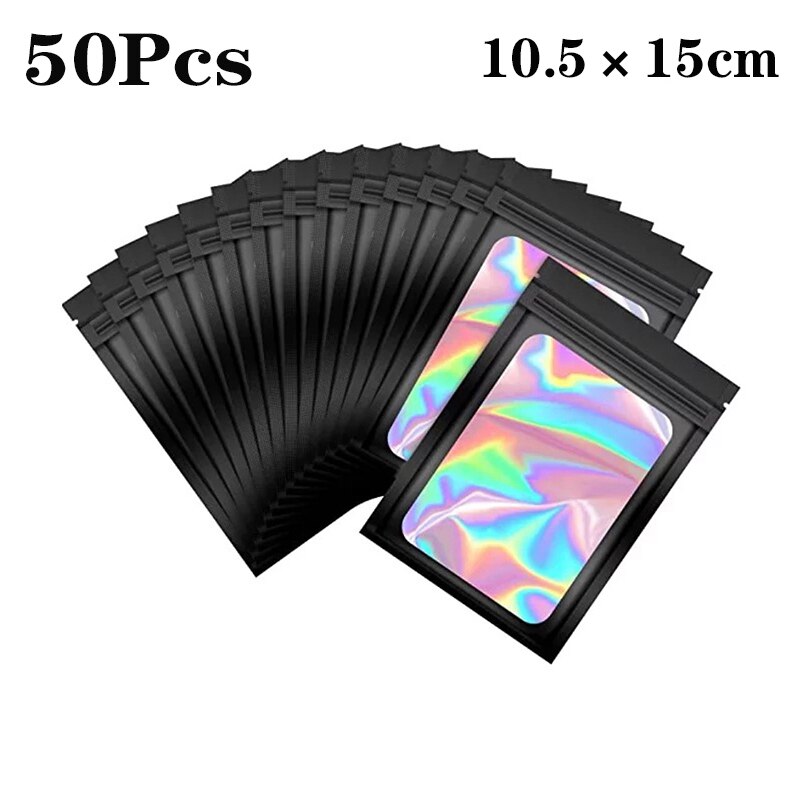 50Pcs Colorful Resealable Odor Proof Bags Holograp... – Vicedeal