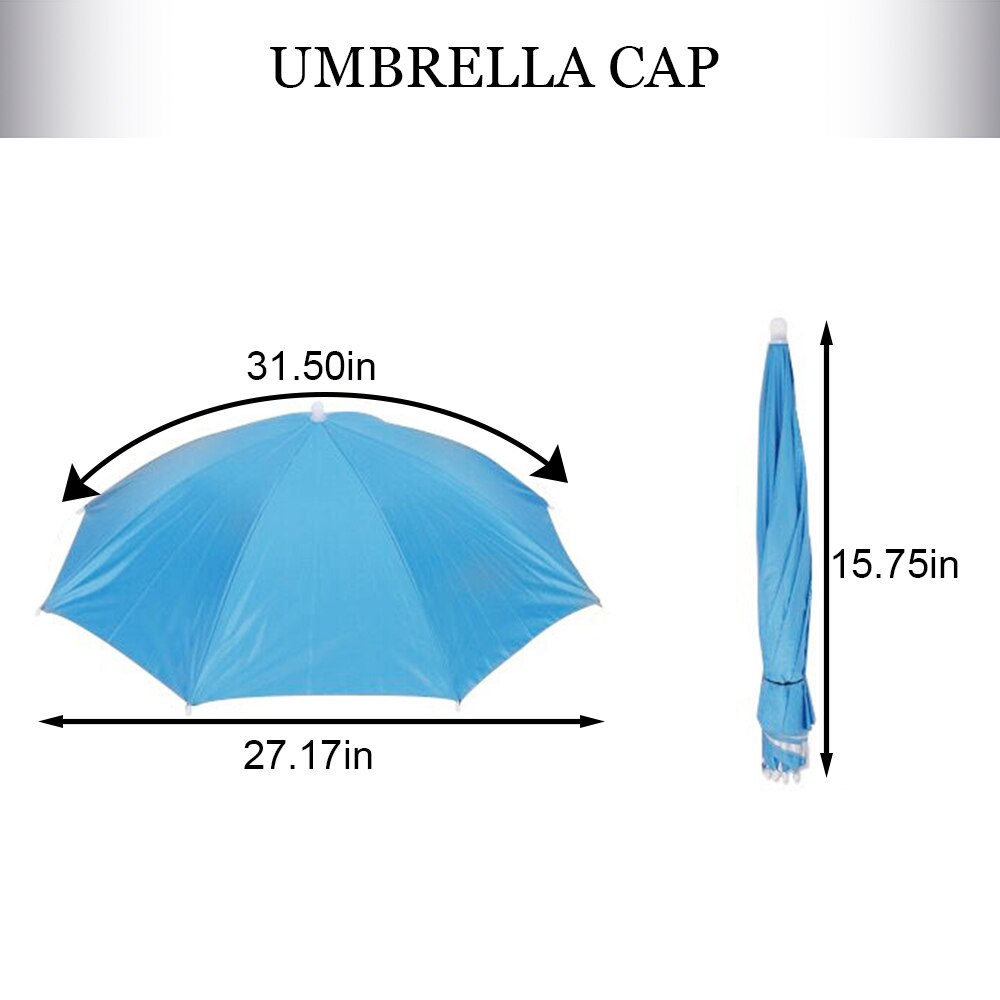 Draagbare Head-Mounted Paraplu 65Cm Zonnescherm Li... – Grandado