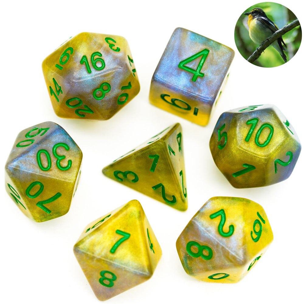 7Pcs/Set Double-colors Resin DND Dice D&D Dice D4 ... – Grandado