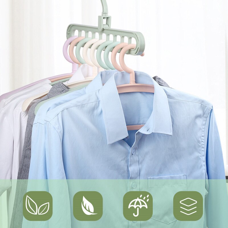 Portable Nine-hole Rotating Magic Clothes Hanger M... – Grandado