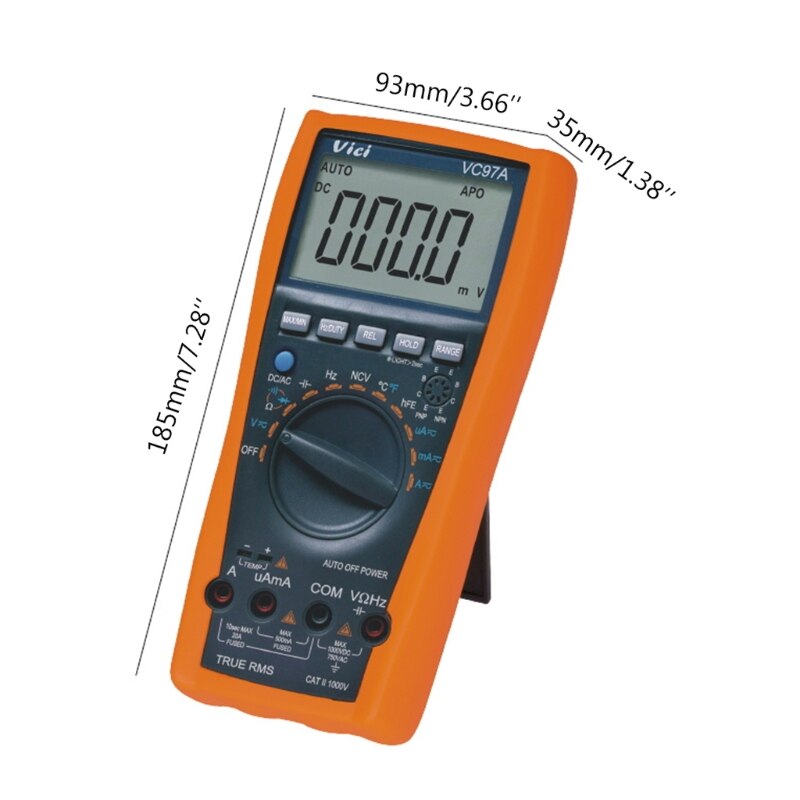 VC97A Digital Multimeter Auto Range DC AC 1000V DM... – Grandado