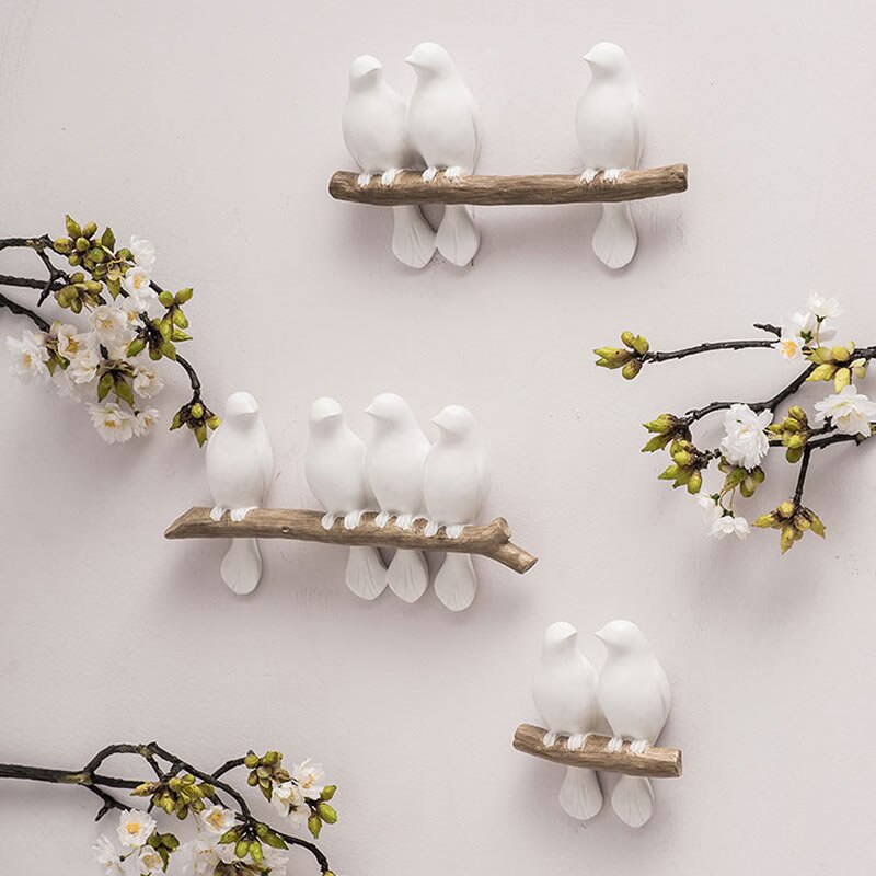 ART BIRD WALL DECORATION BIRD IN TREE BRANCH BRIEF... – Grandado