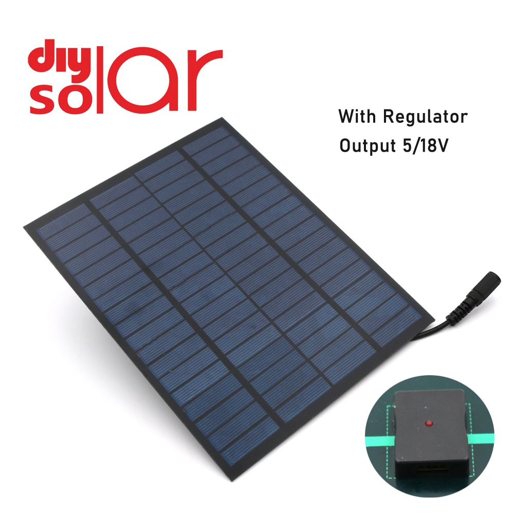 10 9 7 5 w solpanel 18v 12v + 5v usb-utgång batter... – Grandado