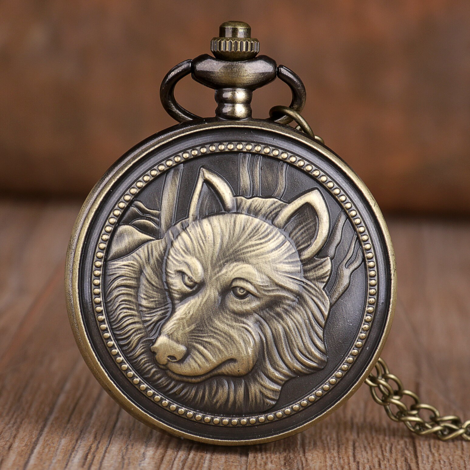 Retro Bronze Wolf Pocket Watches Steampunk Animal ... – Grandado