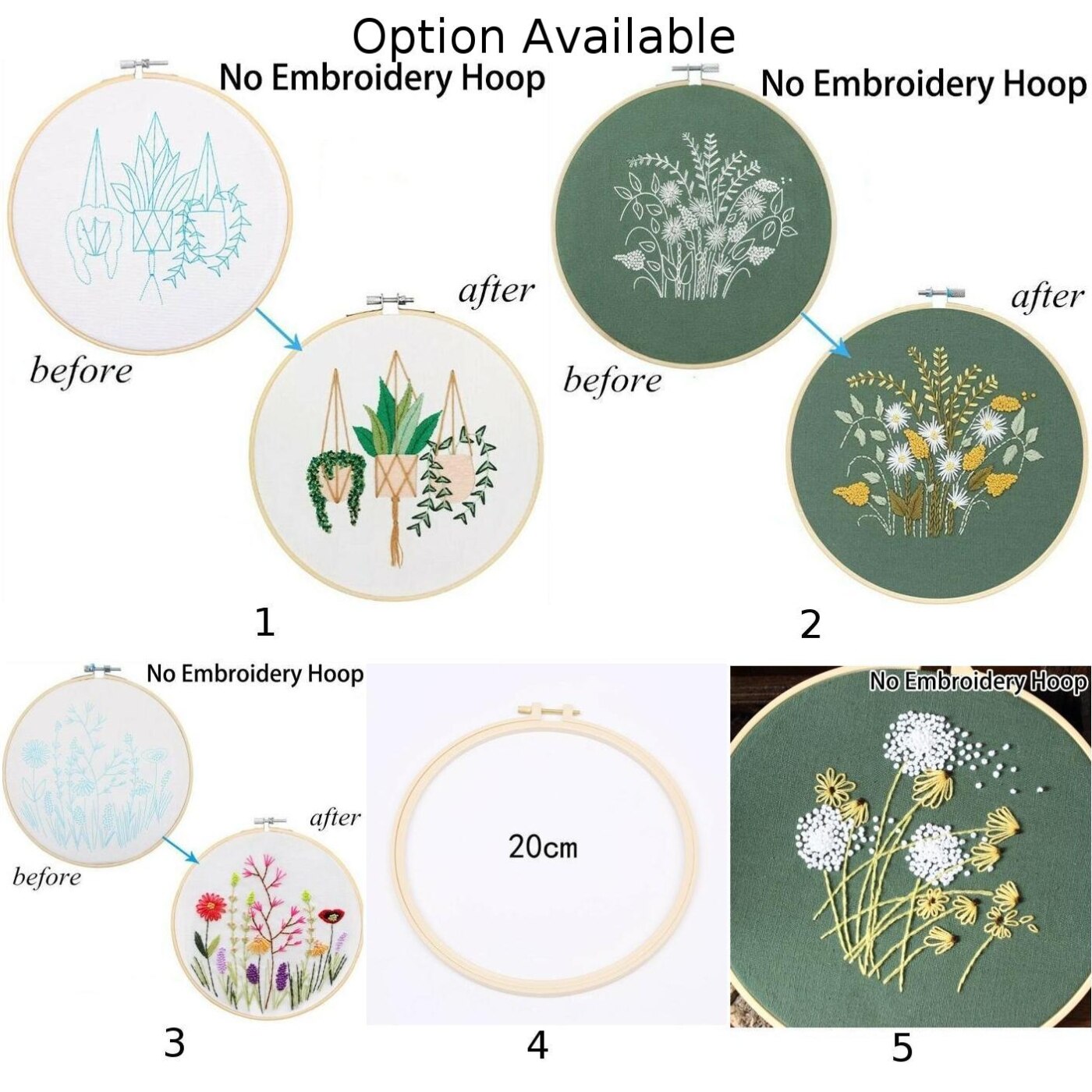 DIY Embroidery Beginners Kits Pre-Printed Floral P... – Grandado