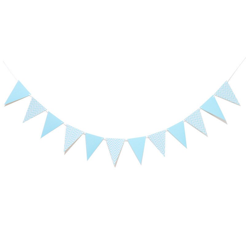 12 Flags 18cm Blue Pink Garlands Birthday Bunting ... – Grandado