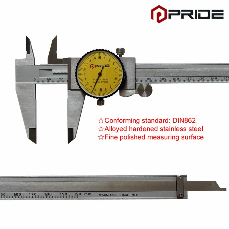 Measuring tool 0-200mm Dial caliper vernier calipe... – Grandado