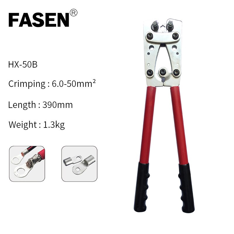 HX-50B Wire Terminal Crimping Tool Cable Lug Crimp... – Grandado