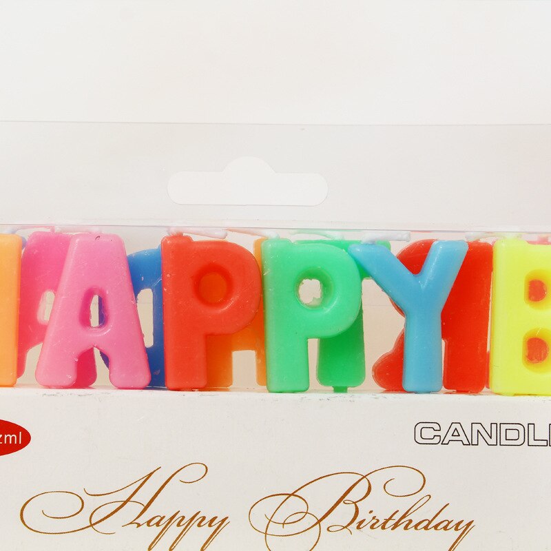 Colorful HAPPY BIRTHDAY English Letters Candles fo... – Vicedeal