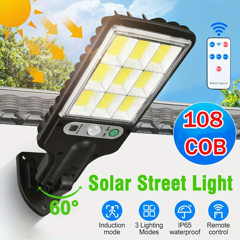 108 COB LED Reflector Garden Solar Motion Sensor L... – Grandado