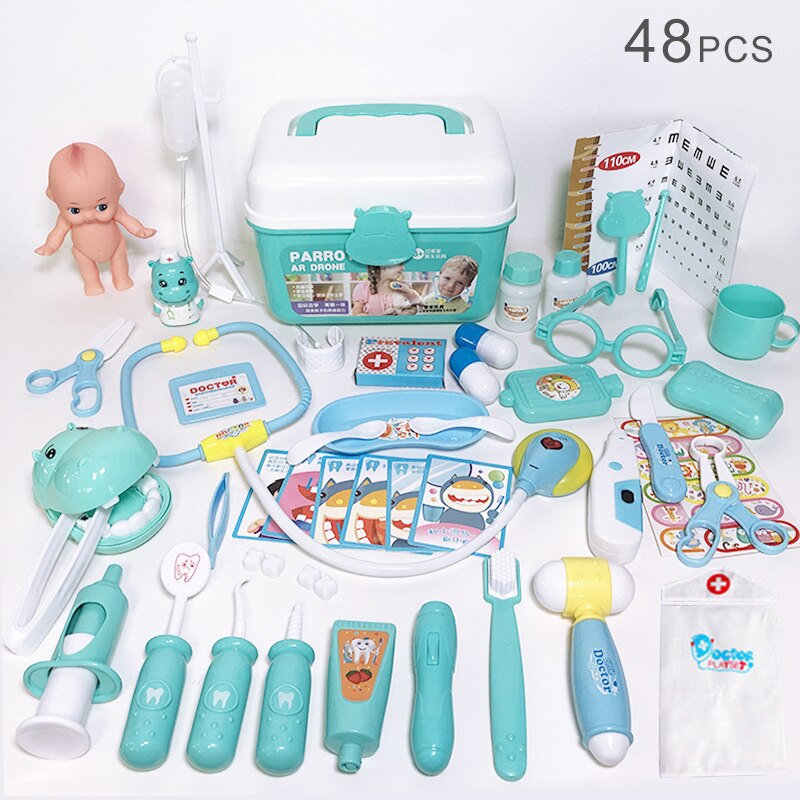47-48 Pcs/Set Girls Role Play Doctor Game Ambulanc... – Grandado