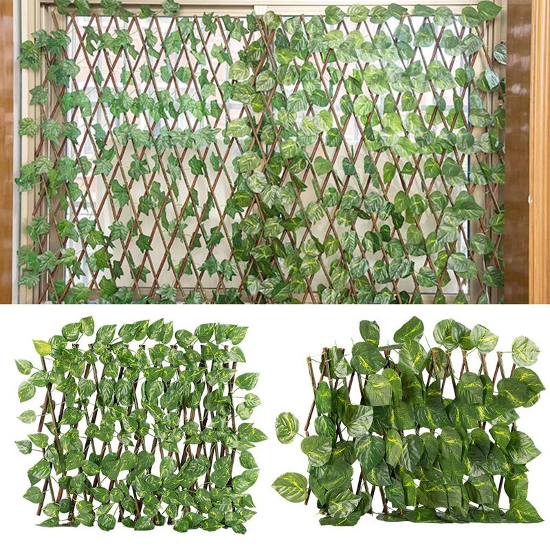 Retractable Wooden Simulation Fence Garden Wall De... – Vicedeal